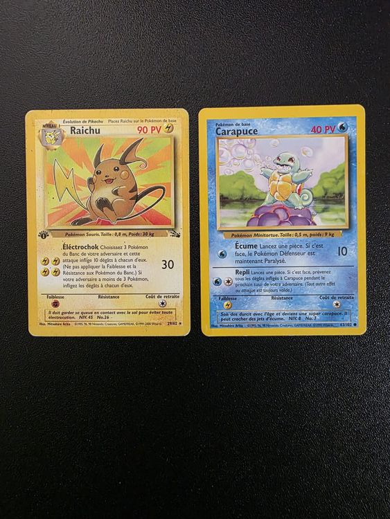 Pack Fossile et Base Set (Raichu edition 1 & Carapuce) (Gebraucht) in ...