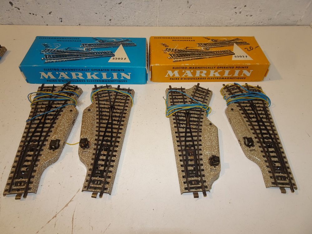 4 Märklin M-Gleis Schienen Weichen HO 5204 Set 1 (Gebraucht) in ...