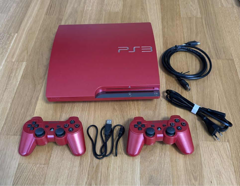 Playstation 3 Scarlet Red komplett Set (Top Zustand) | Kaufen auf Ricardo
