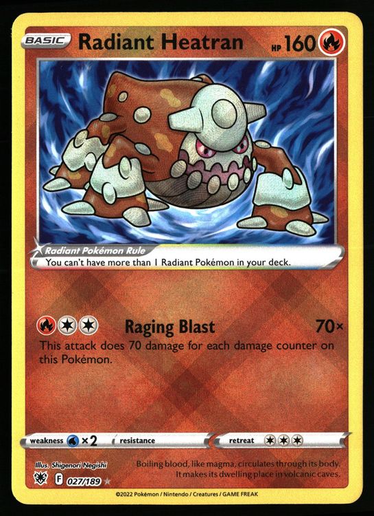 Radiant Heatran #27 Pokemon Astral Radiance (Gebraucht) in Feuerthalen ...