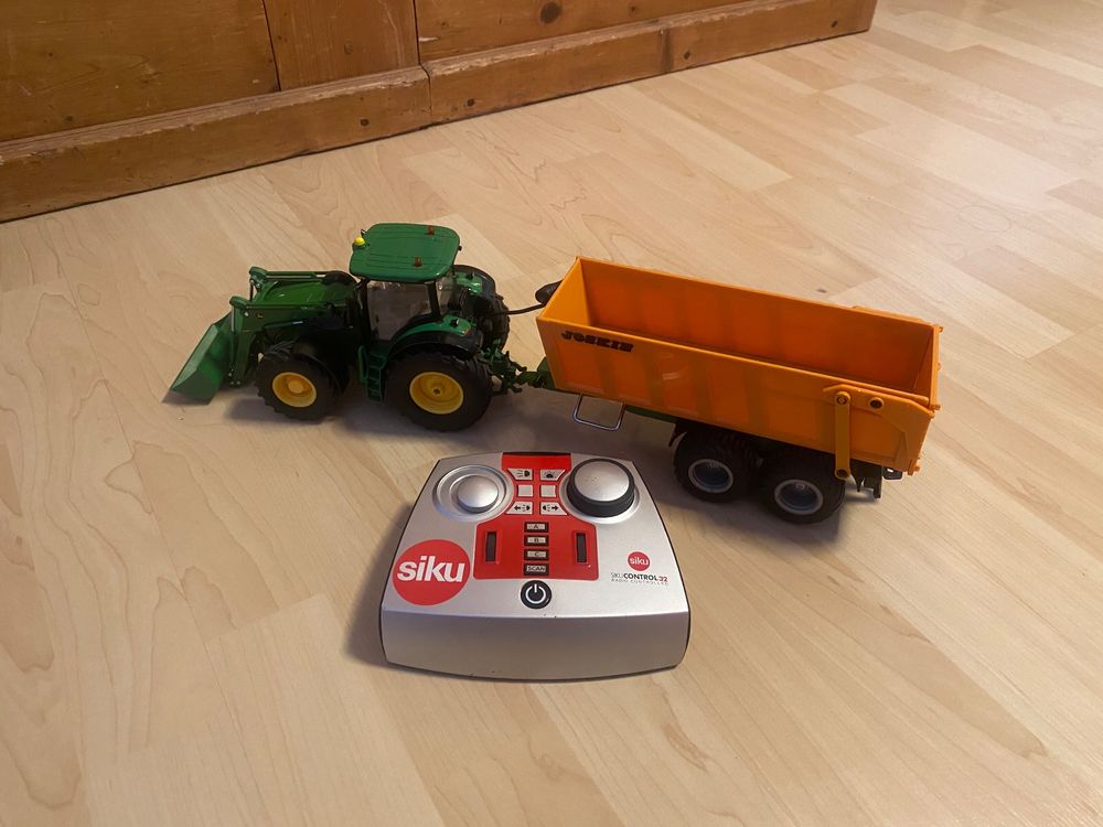 Siku Control John Deere 7R mit Frontlader und Joskin Kipper (Gebraucht ...