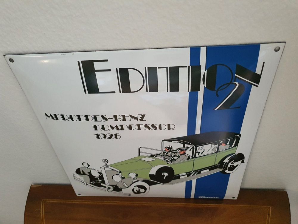 Emailschild Mercedes Benz Emaille Schild Reklame Oldtimer | Kaufen auf ...