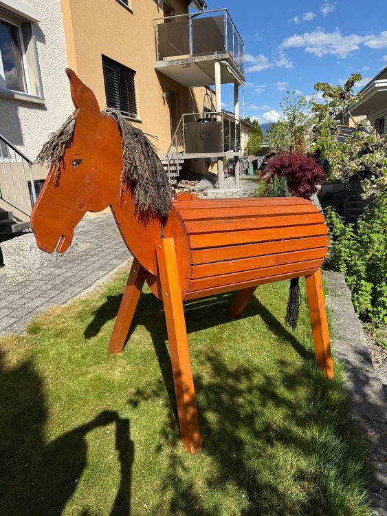 Spannende Holzpferd Garten Gebraucht Bild