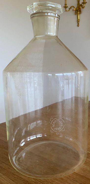 alte grosse SCHOTT & GEN Jena Laborflasche Glasflasche 5 Lt | Kaufen ...