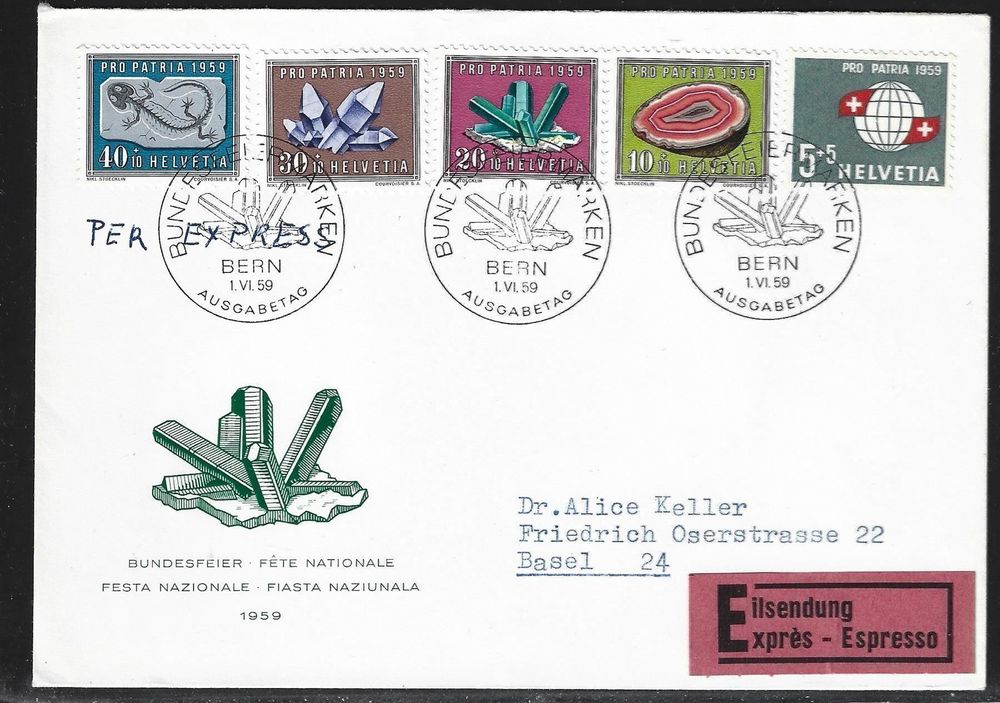 FDC Pro Patria 1959 illustriert (Gebraucht) in Flawil für CHF 4 – mit Lieferung auf Ricardo kaufen