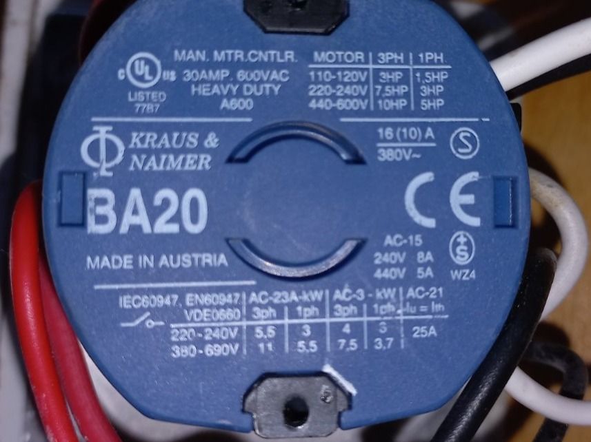 Schalter BA20 Kraus & Naimer UP 25A (Gebraucht) in Zihlschlacht für CHF ...