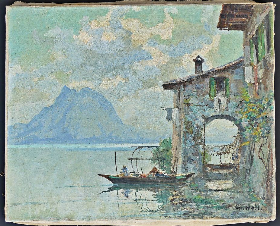 Ölgemälde Gandria von Dardo Gattelli! | Kaufen auf Ricardo