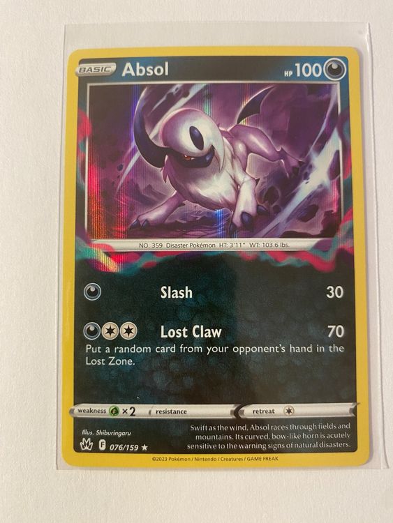 Pokemon Absol 076/159 Holo Crown Zenith EN (Neu (gemäss Beschreibung)) in Elgg für CHF 1 – mit ...