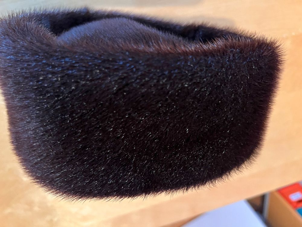 Pelzmütze Nerz rund aus den 60er Jahren Grösse 57 | Kaufen auf Ricardo