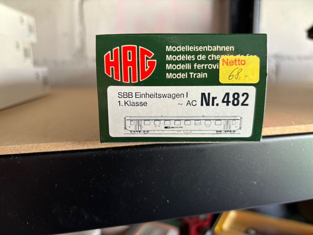 HAG SBB Einheitswagen I, 1. Klasse, Nr. 482, AC Analog (Neu (gemäss ...