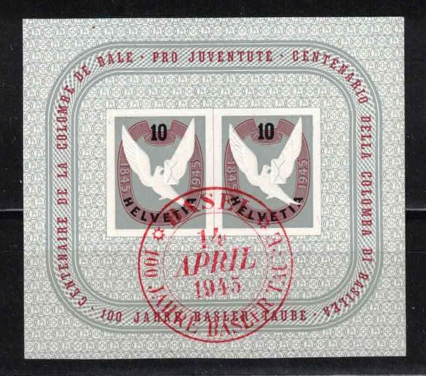 1945 Basler Taube Block W23 ET (Neu (gemäss Beschreibung)) in Nuglar für CHF 15 – mit Lieferung ...