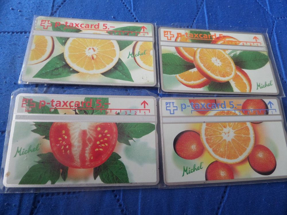 PTT Taxcard 5.- Michel, 4 Sujet, Top Zustand! Rarität! (Neu (gemäss ...