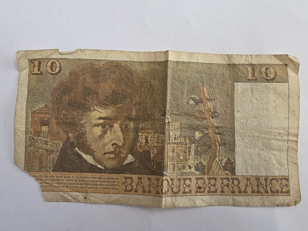 Französische 10-Franken-Note von 1974, Sammlerstück! (Defekt) in Rieden ...