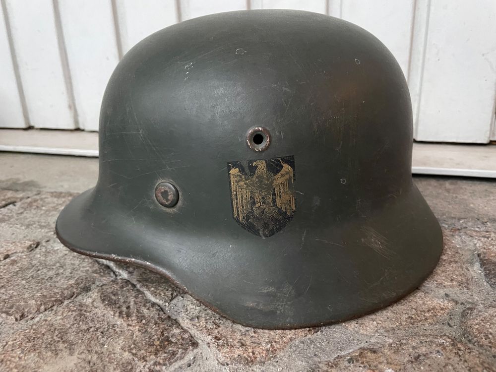 Stahlhelm Helm # Weltkrieg WK M35 M40 #M42 Deutsch WH helmet (Gebraucht ...