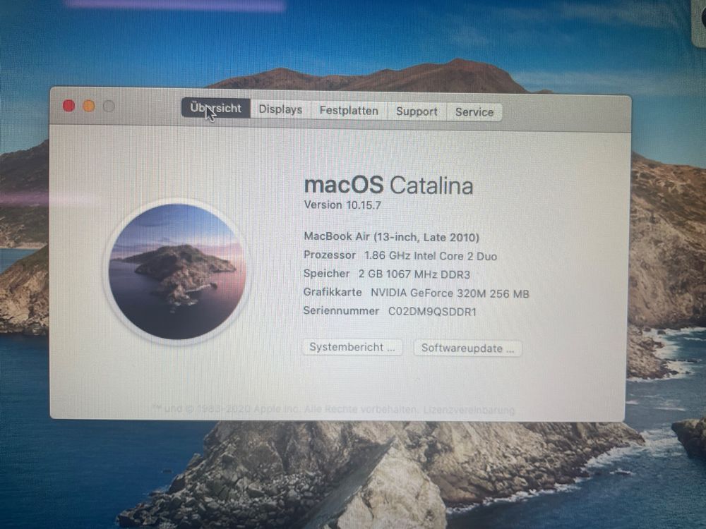 Apple Mac Book Air A1369 (Late 2010) Catalina (Defekt) in Niederdorf ...