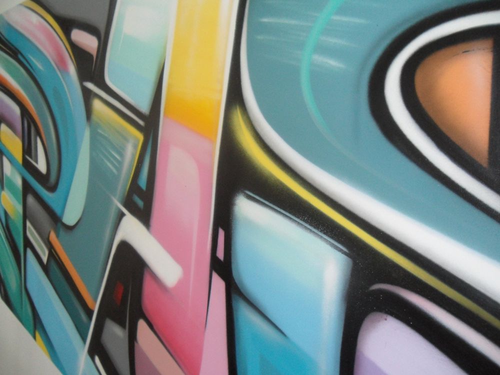 Original One Truth Graffiti Street Art von "Pase" 3.4x1.2m (Gebraucht ...