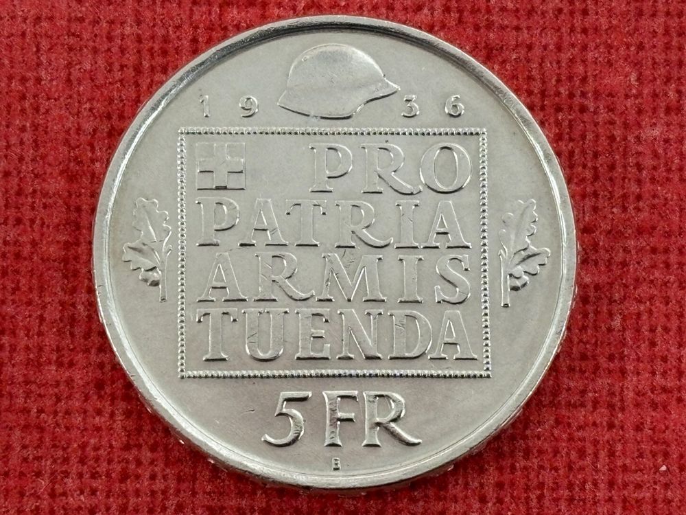 5 Franken Gedenkmünze 1936 Werhranleihe Silber TOP | Kaufen auf Ricardo