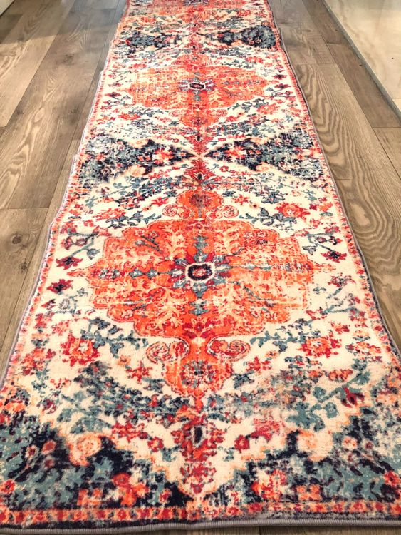 ab 1.- ‼️ XXL Teppich Läufer 3m lang NEU Orange Vintage (Neu (gemäss ...