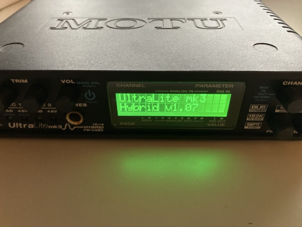 MOTU UltraLite mk3 Hybrid Audio Interface (USB + FireWire) (Gebraucht ...