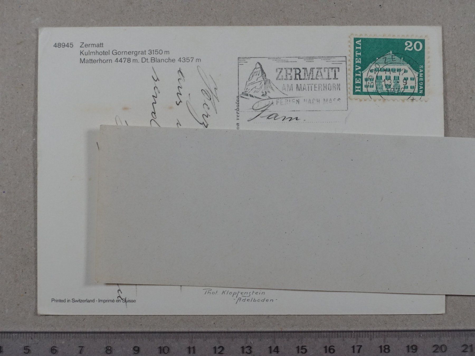 Zermatt, Kulmhotel Gornergrat, 1972 (Gebraucht) in Lenzburg für CHF 2 ...