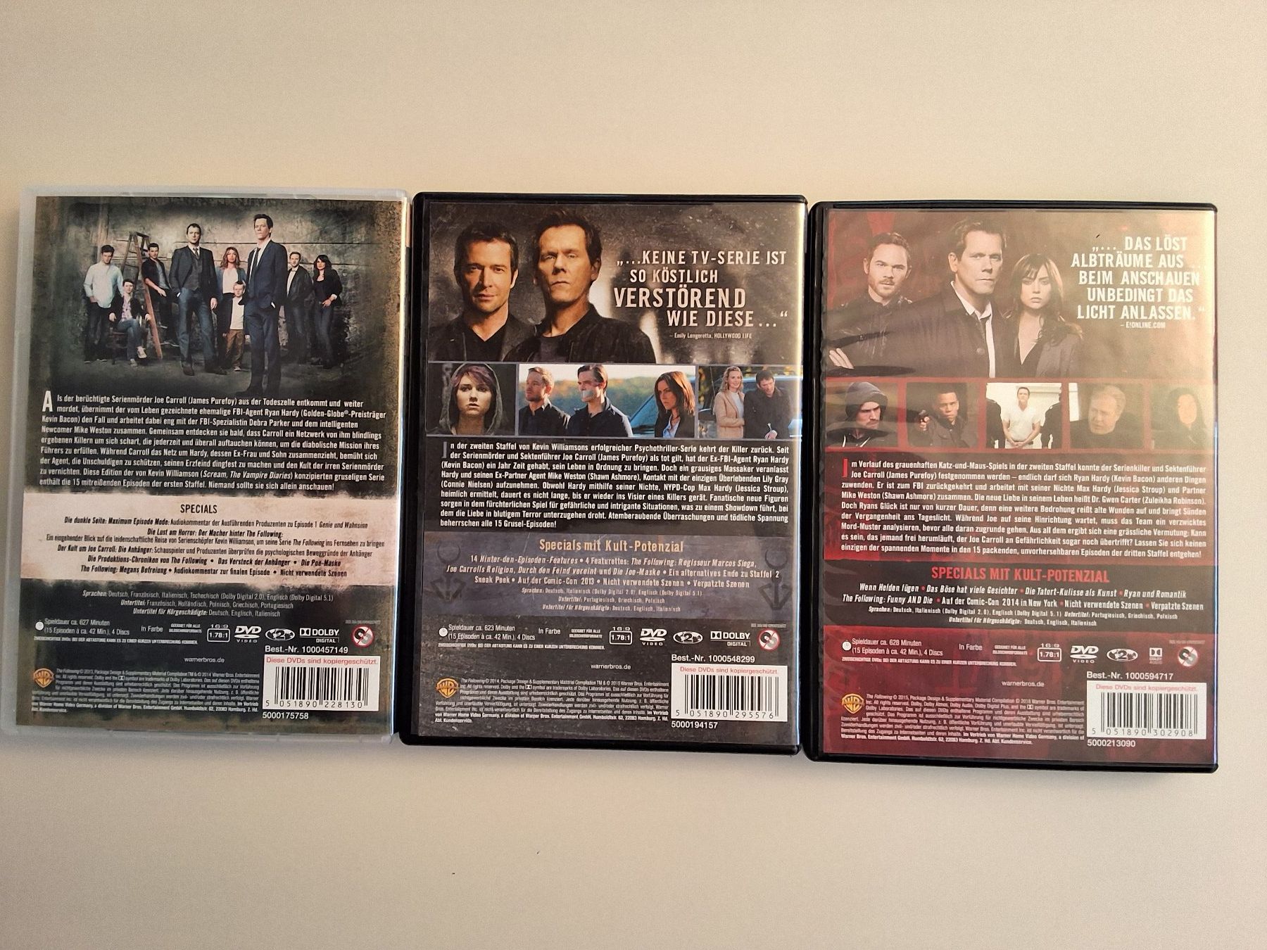 The Following - Staffel 1-3 DVD Box Komplett Top! (Gebraucht) in ...