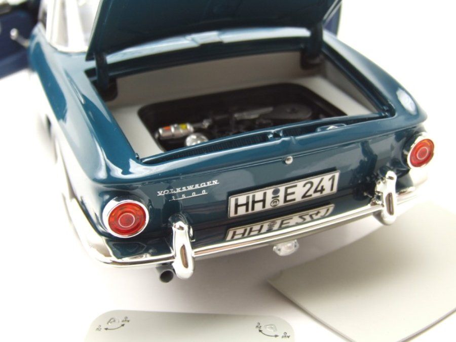 VW Karmann Ghia 1500 Typ34 1961-1963 See blau / weiss 1:18 (Neu und ...