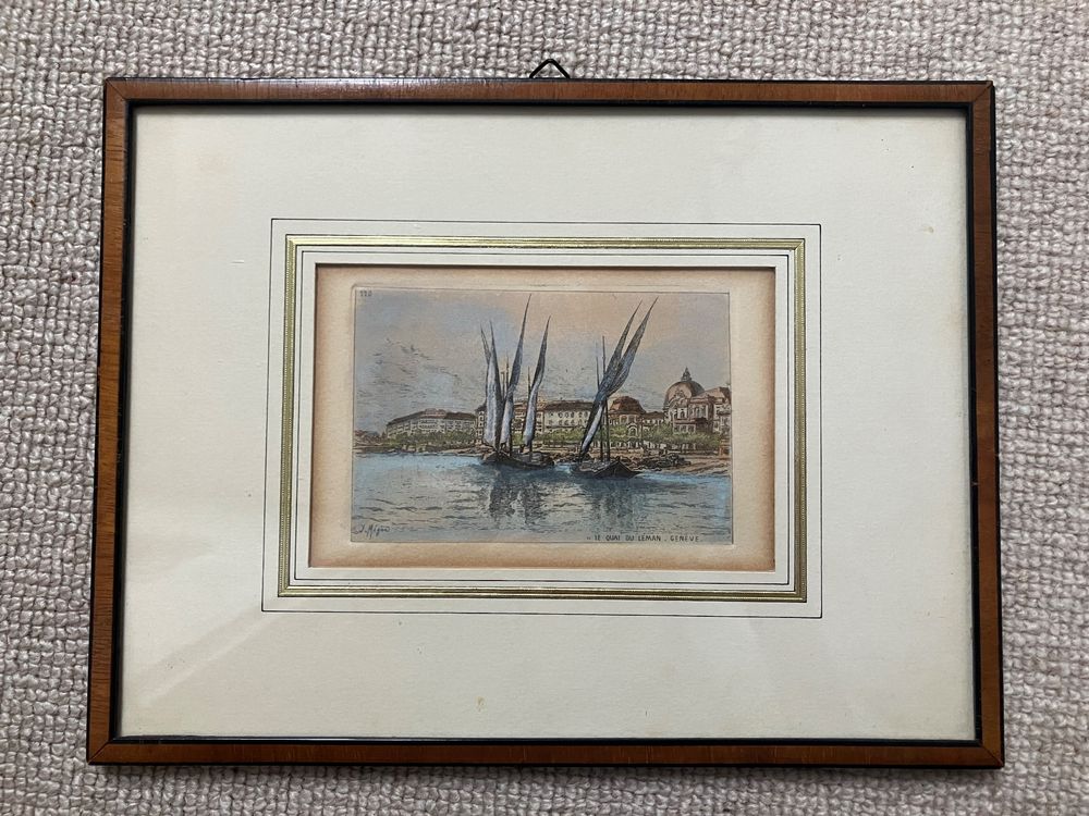 Le quai du Léman, Gravure Joseph Mégard (D'occasion) à Genève pour CHF ...