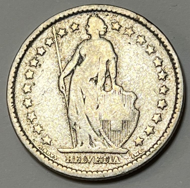 2 Franken - stehende Helvetia - 1875 B (Gebraucht) in Dietikon für CHF 24 – mit Lieferung auf ...