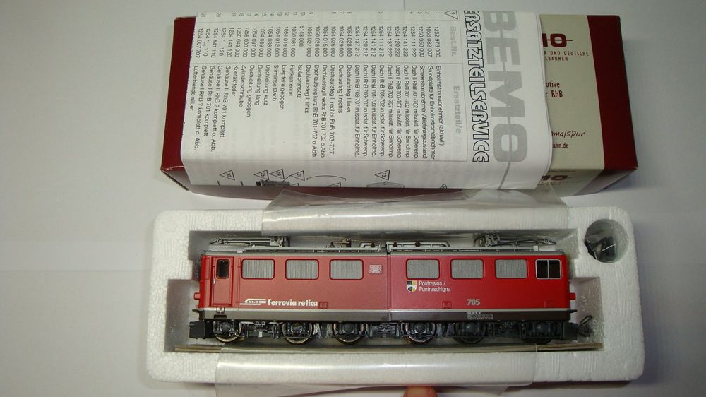 H0m, Bemo 1254 145 Ge 6/6 II 705 "Pontresina" Analog, OVP, R (Gebraucht ...