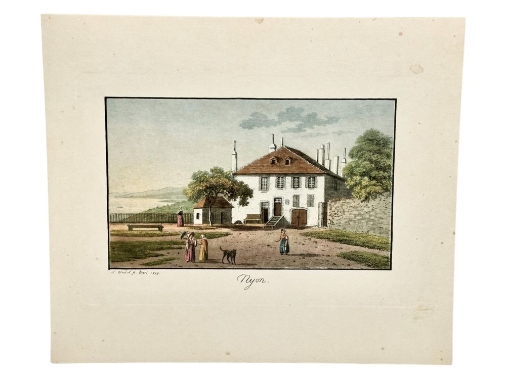 Gravure sur papier "Nyon" par Jakob Samuel Weibel Mars 1829 | Kaufen ...