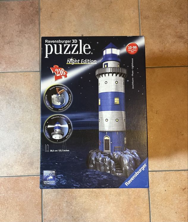 Ravensburger 3D Puzzle Leuchtturm Night Edition (Gebraucht) in Biel/Bienne für CHF 1 – mit ...