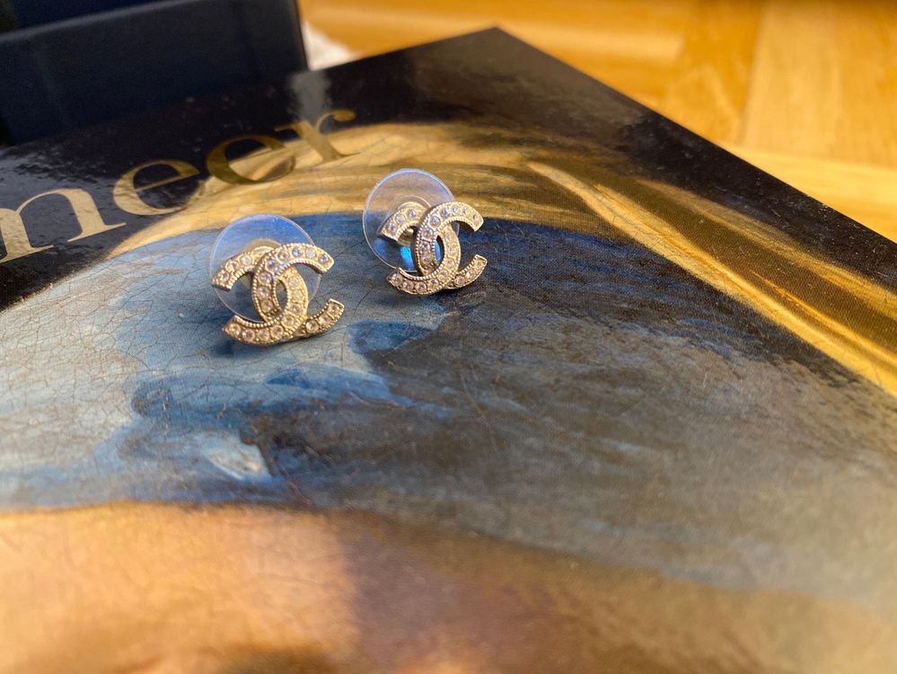 Chanel Ohrringe CC 100 % Original Ohrstecker mit Karton | Kaufen auf ...