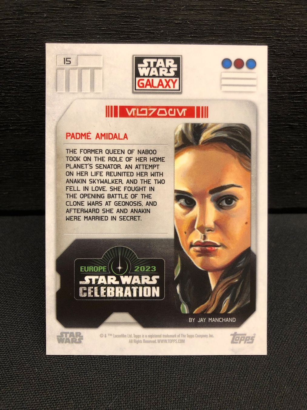 Orange/25 Padmé – Topps Star Wars Galaxy Europe Celebr. 2023 (Neuf ...