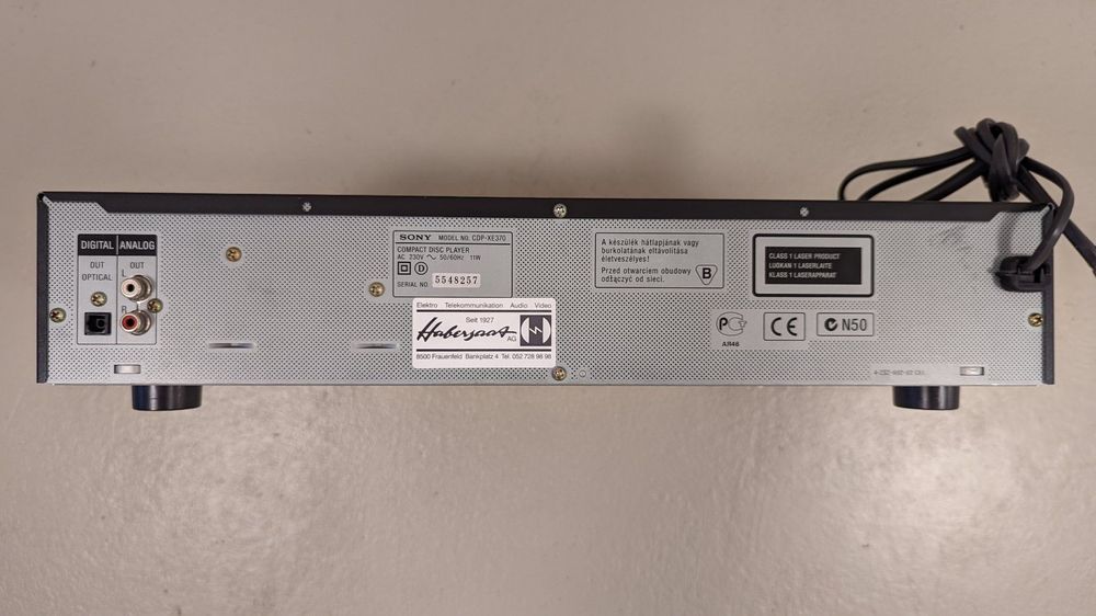 Audio CD Player Sony CDP XE 370 mit Digital und Cinch (Gebraucht) in ...