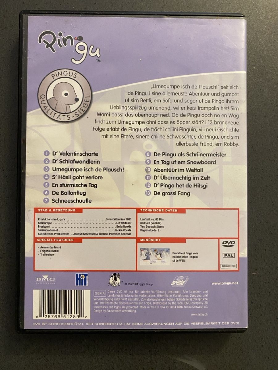 Pingu DVD - Ume Gumpe isch de Plausch! - Top Zustand! (Gebraucht) in ...