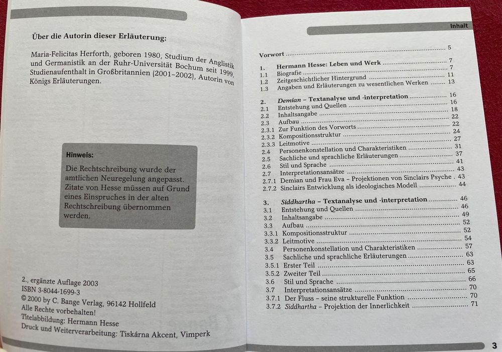 Demian, Siddharta-Der Steppenwolf Hermann Hesse (Gebraucht) in für CHF ...