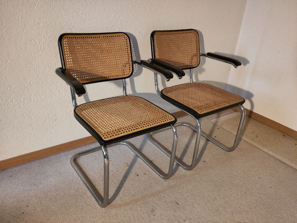 2 Freischwinger Stühle mit Armlehnen (Gebraucht) in Basel für CHF 530 – nur Abholung auf Ricardo ...