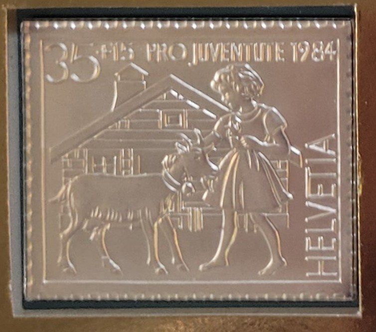 Münzbrief "HEIDI" mit Silberbriefmarke 999/10gr 1984 (Gebraucht) in Oberriet SG für CHF 13 – mit ...