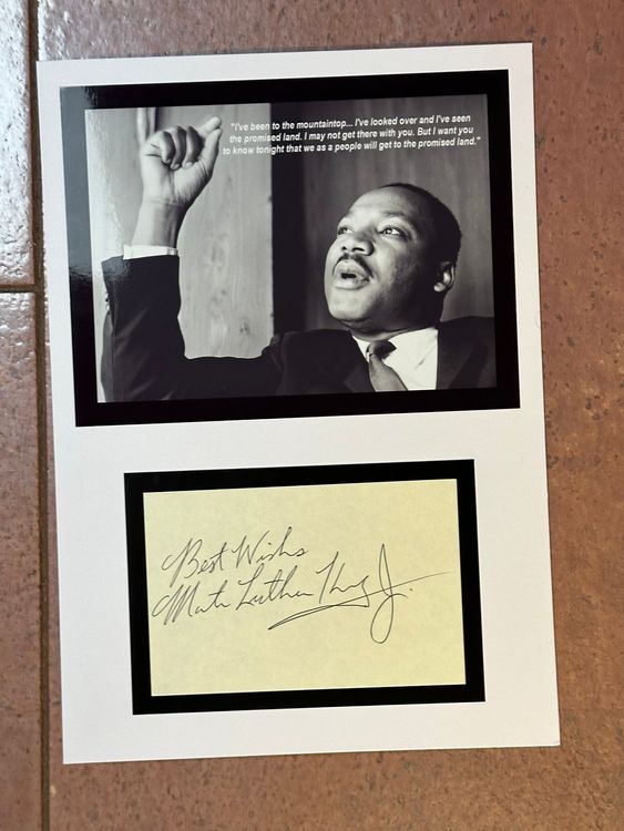 Originalautogramm von Martin Luther King 1960 mit COA (Gebraucht) in ...