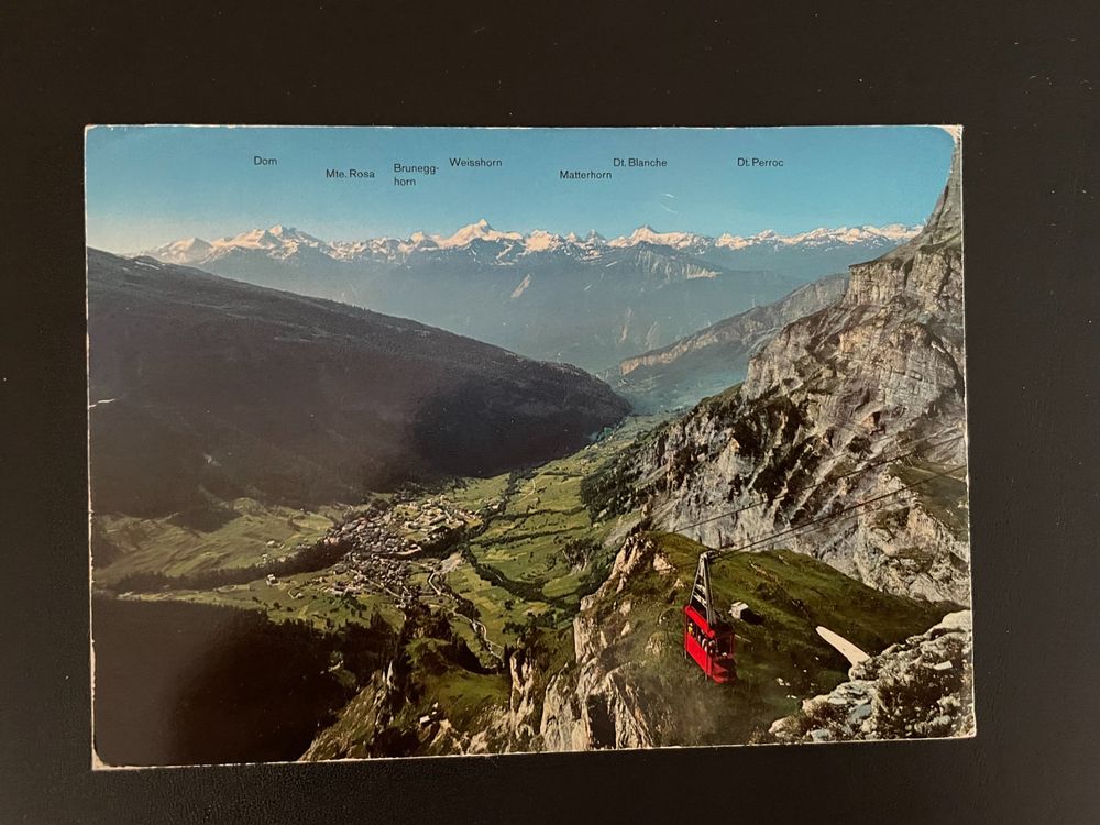 AK VS Leukerbad, Blick vom Gemmipass, Luftseilbahn (Gebraucht) in Thal für CHF 1 – mit Lieferung ...