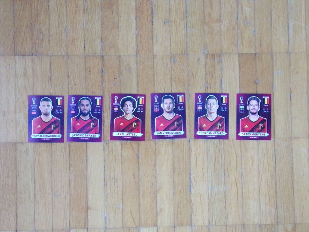 PANINI WM Qatar 2022 6 Sticker BEL | Kaufen auf Ricardo PANINI WM Qatar 2022 6 Sticker BEL | Kaufen auf Ricardo
