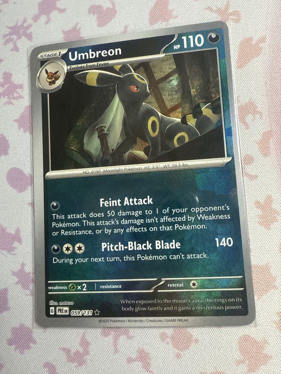 Pokemon Prismatic Evolutions Umbreon Poke Ball 059/131 (Neu (gemäss ...