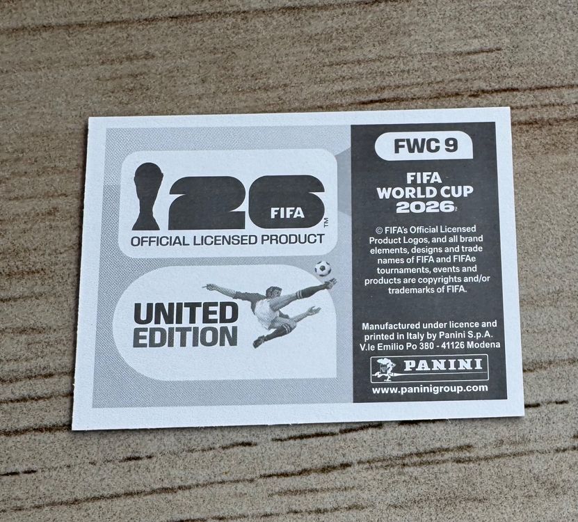 Panini FIFA World Cup WM 2026 - Sticker FWC 9 (Neu und originalverpackt ...
