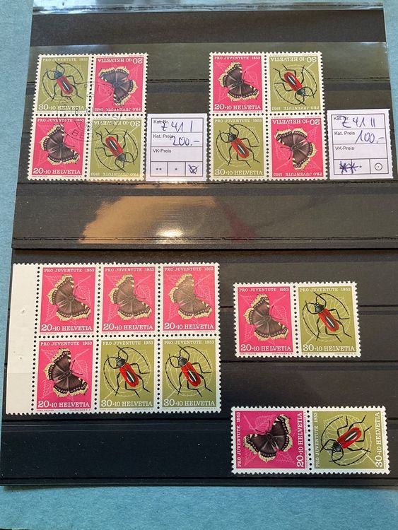 Herzstück ET aus Kehrdruckbogen PJ 1953 +Z41II und weitere** | Kaufen auf Ricardo