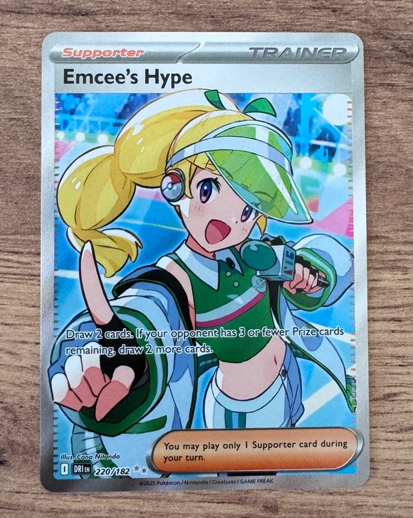 Emcee’s Hype FULL ART Pokemon DRI 220 /182 (Neu (gemäss Beschreibung ...