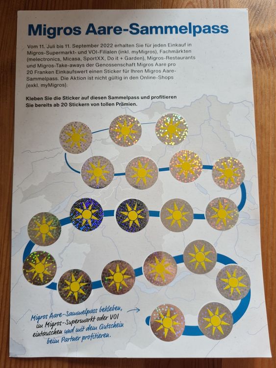 Migros Aare Sammelpass volle Karte (Neu (gemäss Beschreibung)) in Recherswil für CHF 5 – mit ...