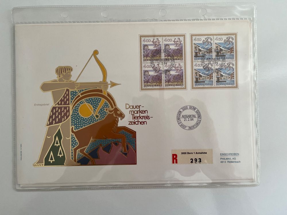 Luxus Brief Dauer Marken Tierkreiszeichen 1984 FDC (Gebraucht) in Murgenthal für CHF 1 – mit ...