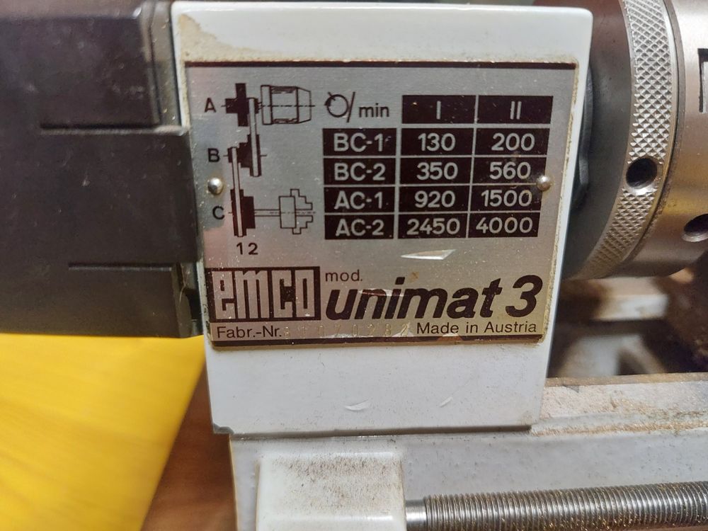 Drehbank Emco unimat 3 (Gebraucht) in obbürgen für CHF 1000 – mit Lieferung auf Ricardo kaufen