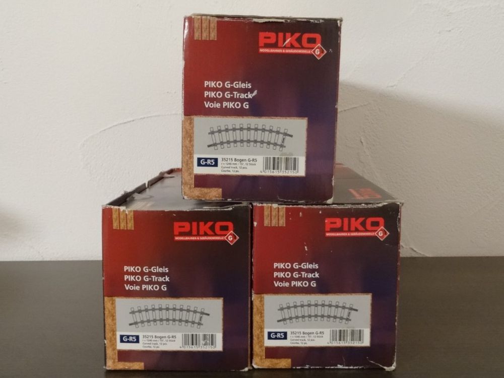 Piko 35215, Gebogene Geleise, R5, 35 Stück neuwertige + neue (Neu ...
