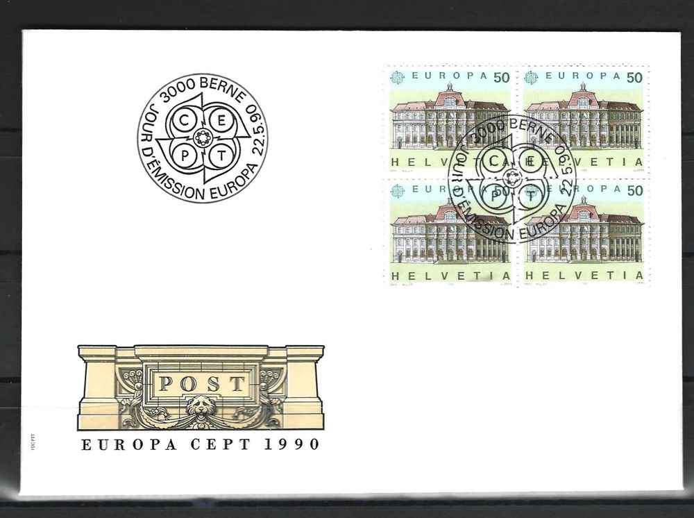 FDC Viererblock 1990 | Kaufen auf Ricardo